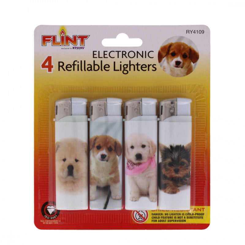 Rysons Electric Lighter Dog 4 Pack Wholesale