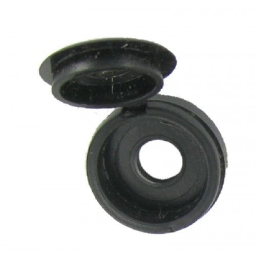 Fold Over Caps Black Wholesale