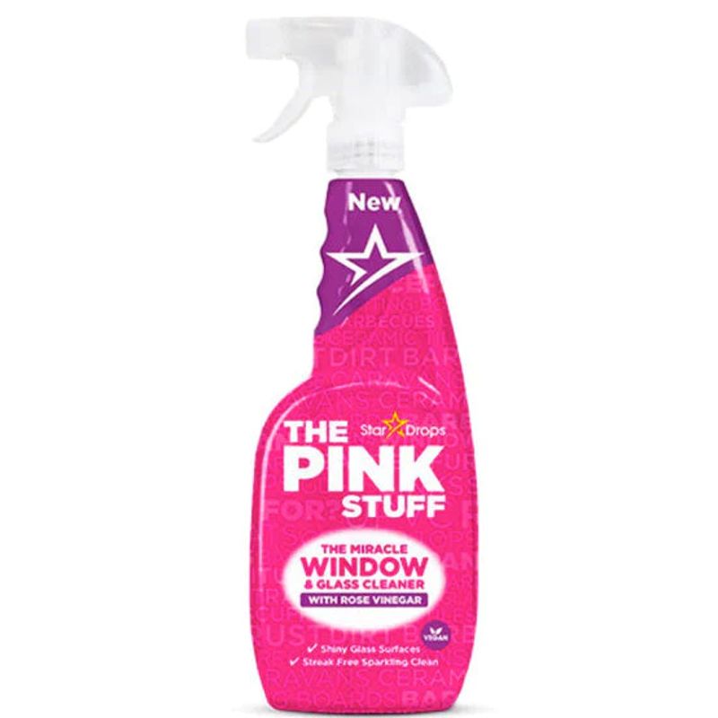 The Pink Stuff Window and Glass Cleaner with Rose Vinegar 750ml - Case ...