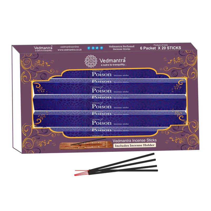 Vedmantra Poison Incense Sticks 6 Pack Wholesale