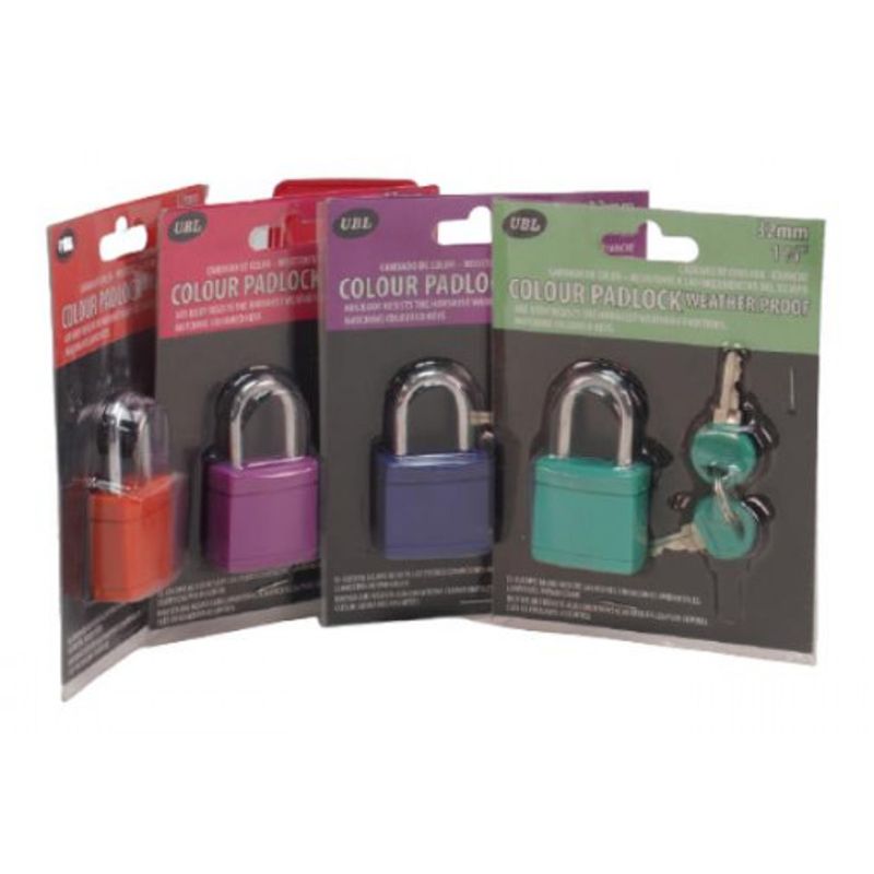 Coloured Padlock 32mm Wholesale