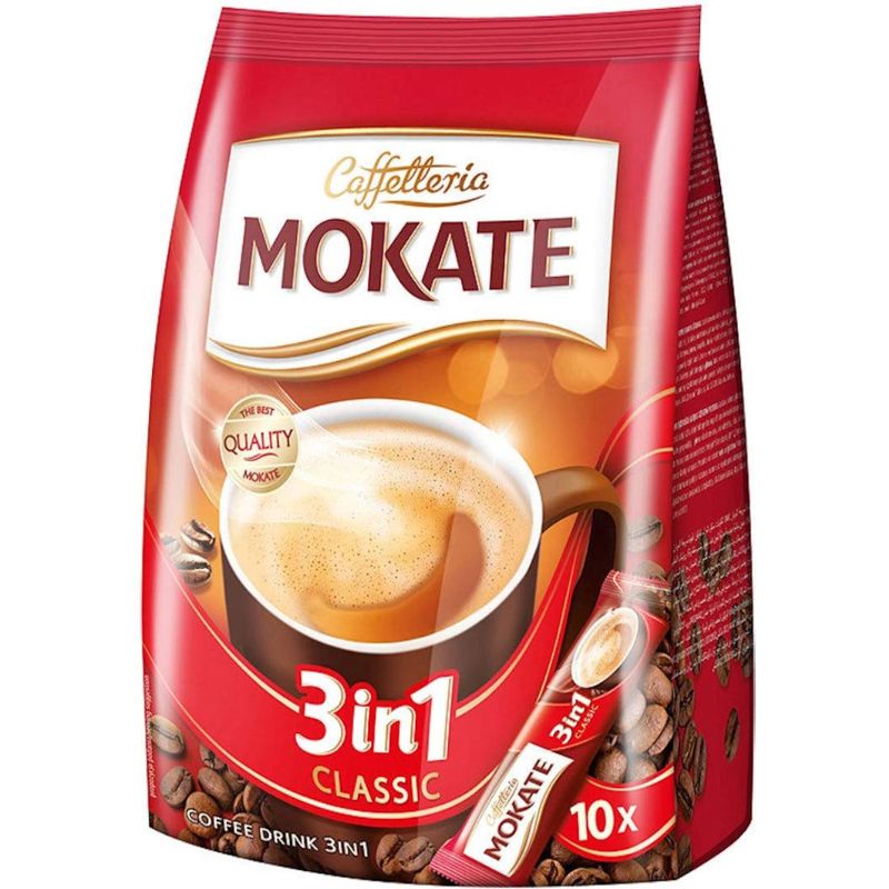 Mokate Classic 3 in 1 Roasted Coffee 10 Pack - Case of 10 Wholesale