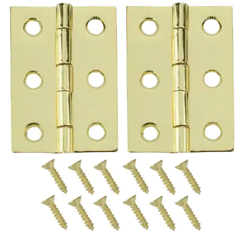 Tool Xpert Brass Utility Hinges 100mm 2 Pack Wholesale