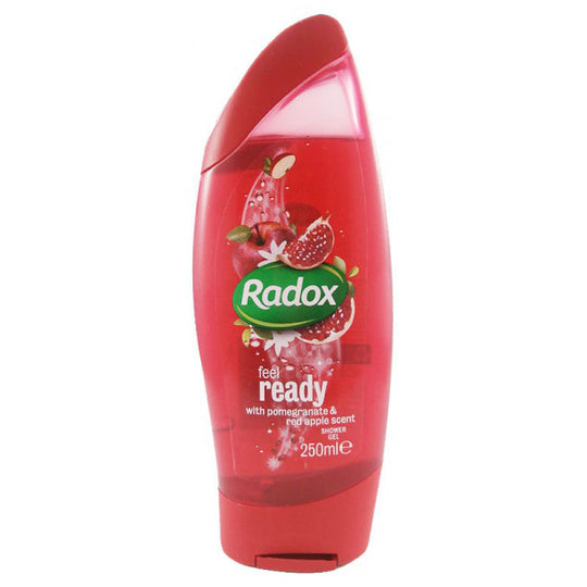 Radox Shower Gel Feel Ready Pomegranate & Red Apple Scent 250ml - Case ...