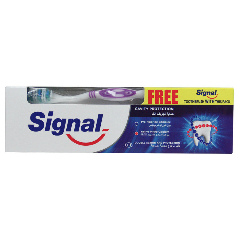 Signal Cavity Protection Toothpaste 150g with Free Toothbrush - Case o ...