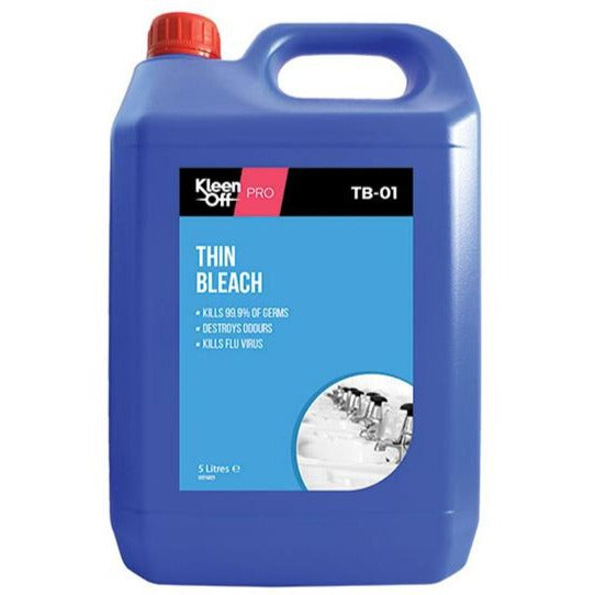 Kleen Off Pro Thin Bleach 5 Litre Jerry Can (Kills Flu Virus!) Wholesale