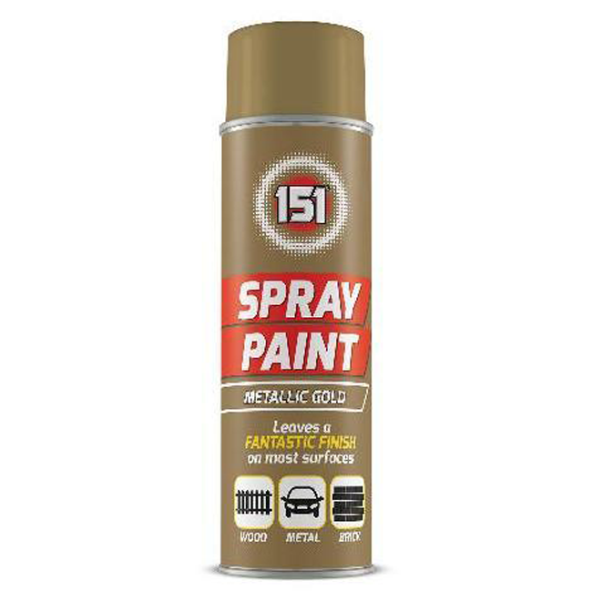 151 Spray Paint Metallic Gold 200ml - Case of 12 Wholesale