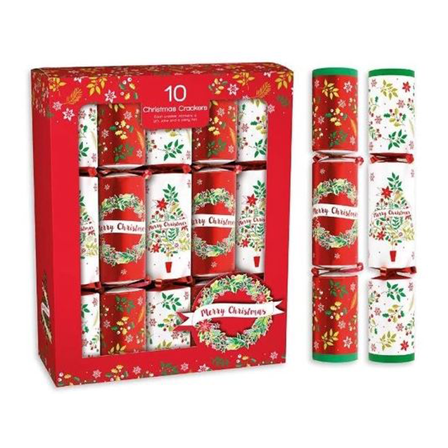 Christmas Crackers Red & White 10 Pack Wholesale