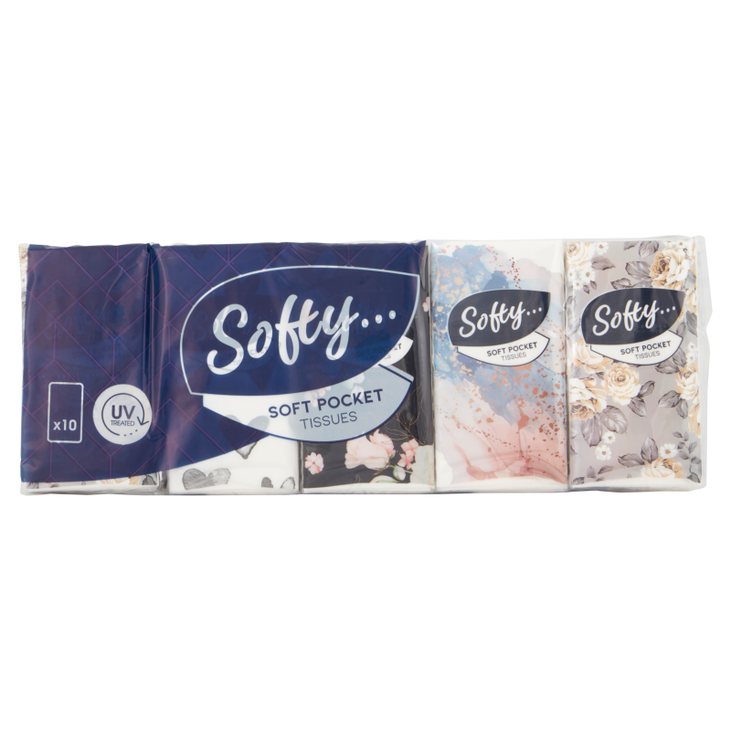 Softy Pocket Tissues 3ply Handkerchiefs 10 Pack Wholesale