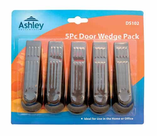 Ashley Housewares Plastic Door Wedges 5 pack Wholesale