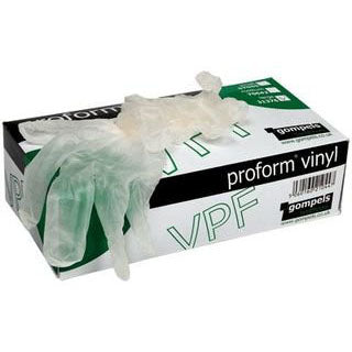 Gompels Vinyl Gloves Medium 100 Pack Wholesale