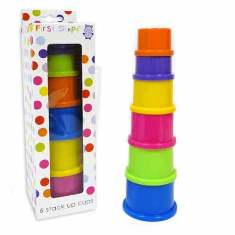 First Steps Baby Stacking Cups 6pk Wholesale