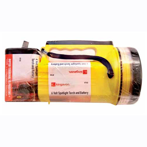 Kingavon Spotlight Torch & Battery 6V Wholesale